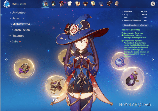 Build de mona! sub dps | Genshin Impact | HoYoLAB