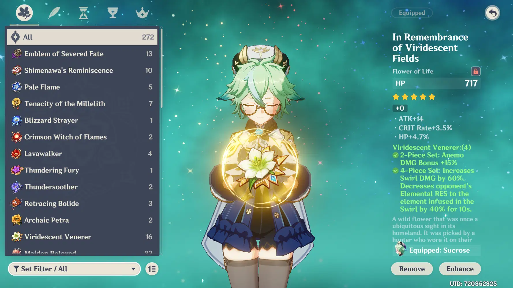 Artifacts sets now show in the character menu! Genshin Impact | HoYoLAB