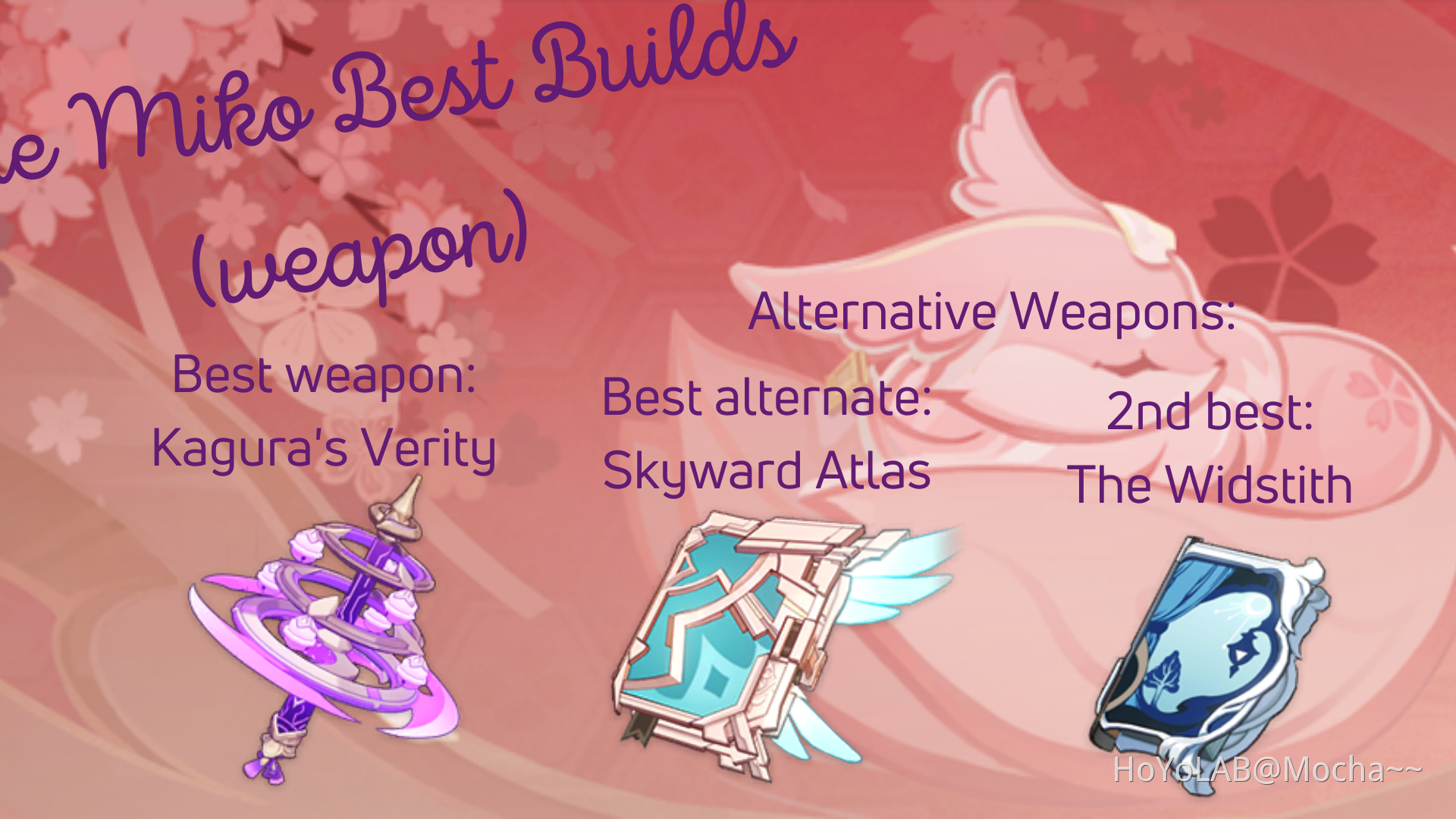 Yae Miko build (some content from gamewith.net! Go there, its an ...