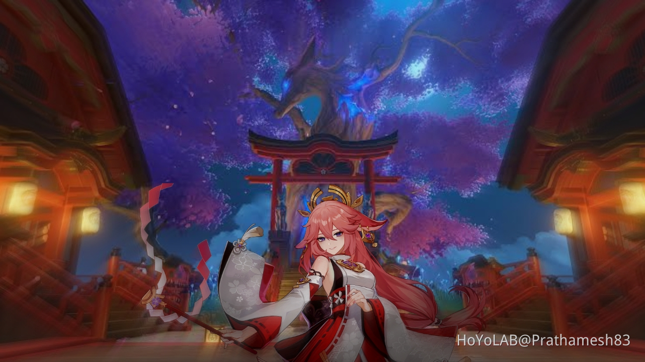 sacred sakura shrine and yae miko Genshin Impact | HoYoLAB