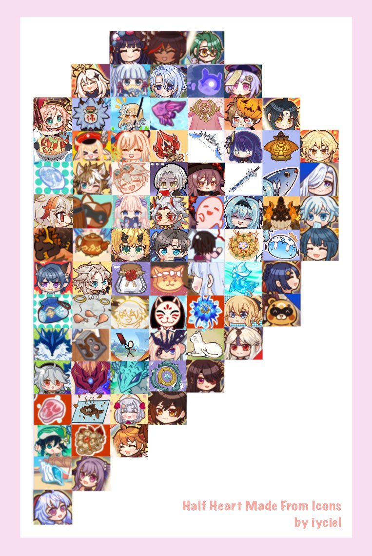 Half Heart Made from Icons | HoYoLAB