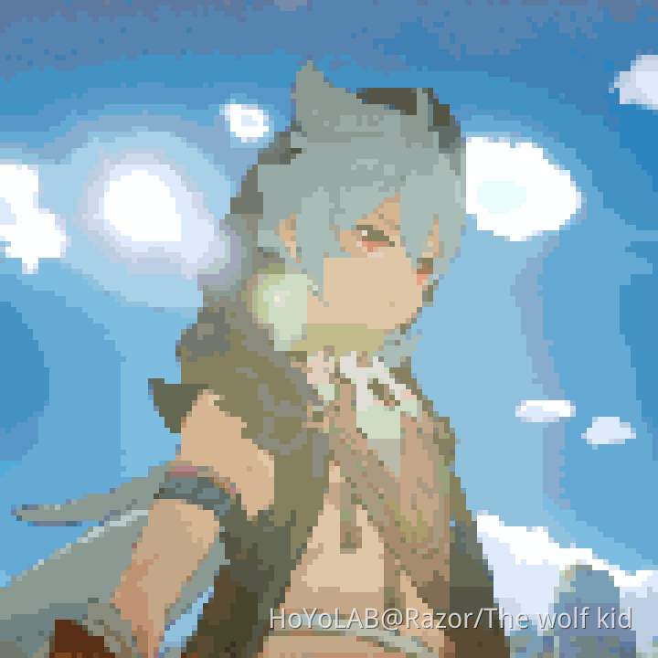 Minha pixel art do Razor Genshin Impact | HoYoLAB