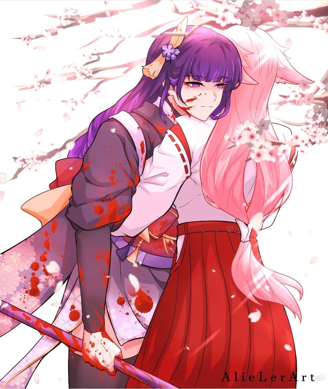 Miko and Ei Genshin Impact | HoYoLAB