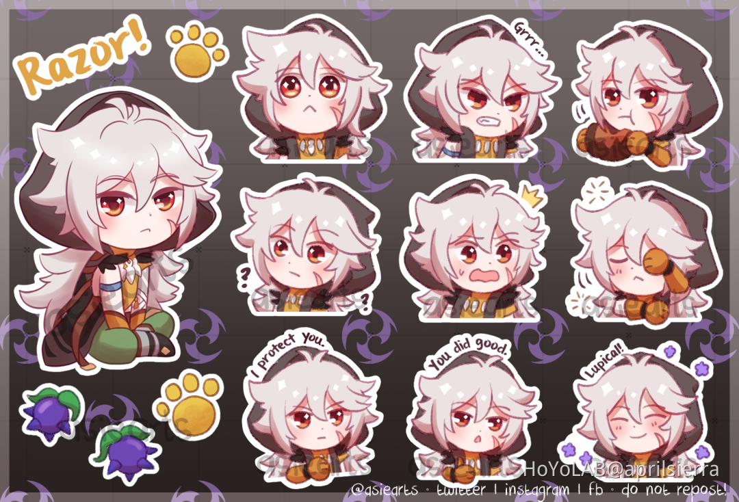 Razor Sticker Sheet! Genshin Impact | HoYoLAB