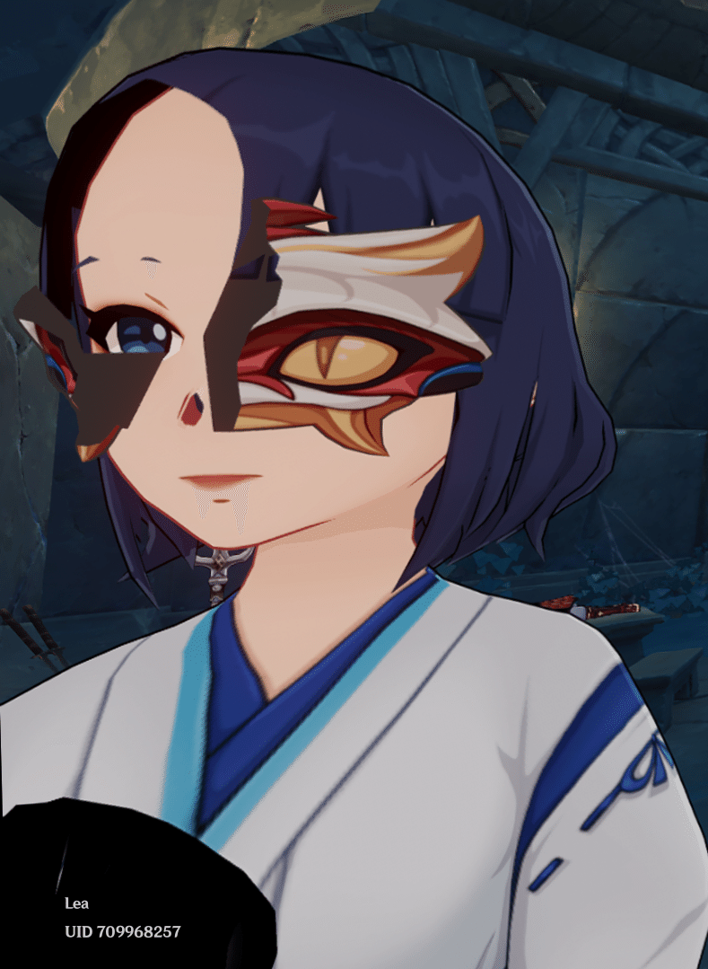 Tsumi under the mask: no serpentine eyes? Genshin Impact | HoYoLAB