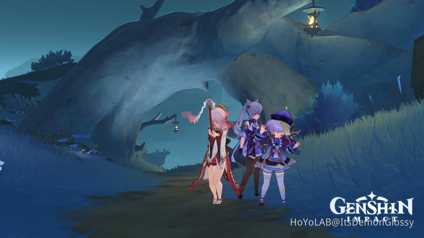 Yae Miko hits qiqi when doing her afk mode Genshin Impact | HoYoLAB