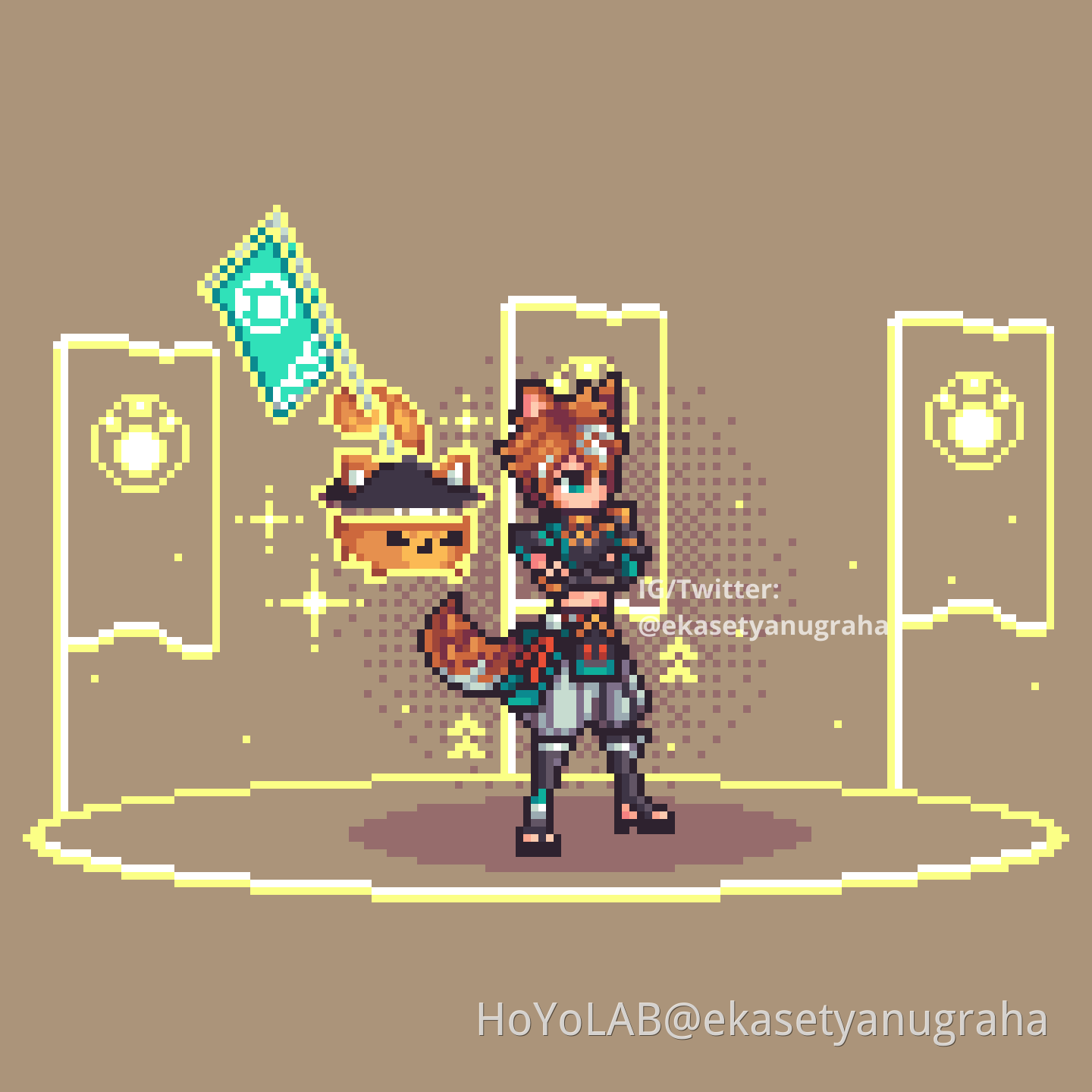 Pixel Art Gorou Genshin Impact | HoYoLAB