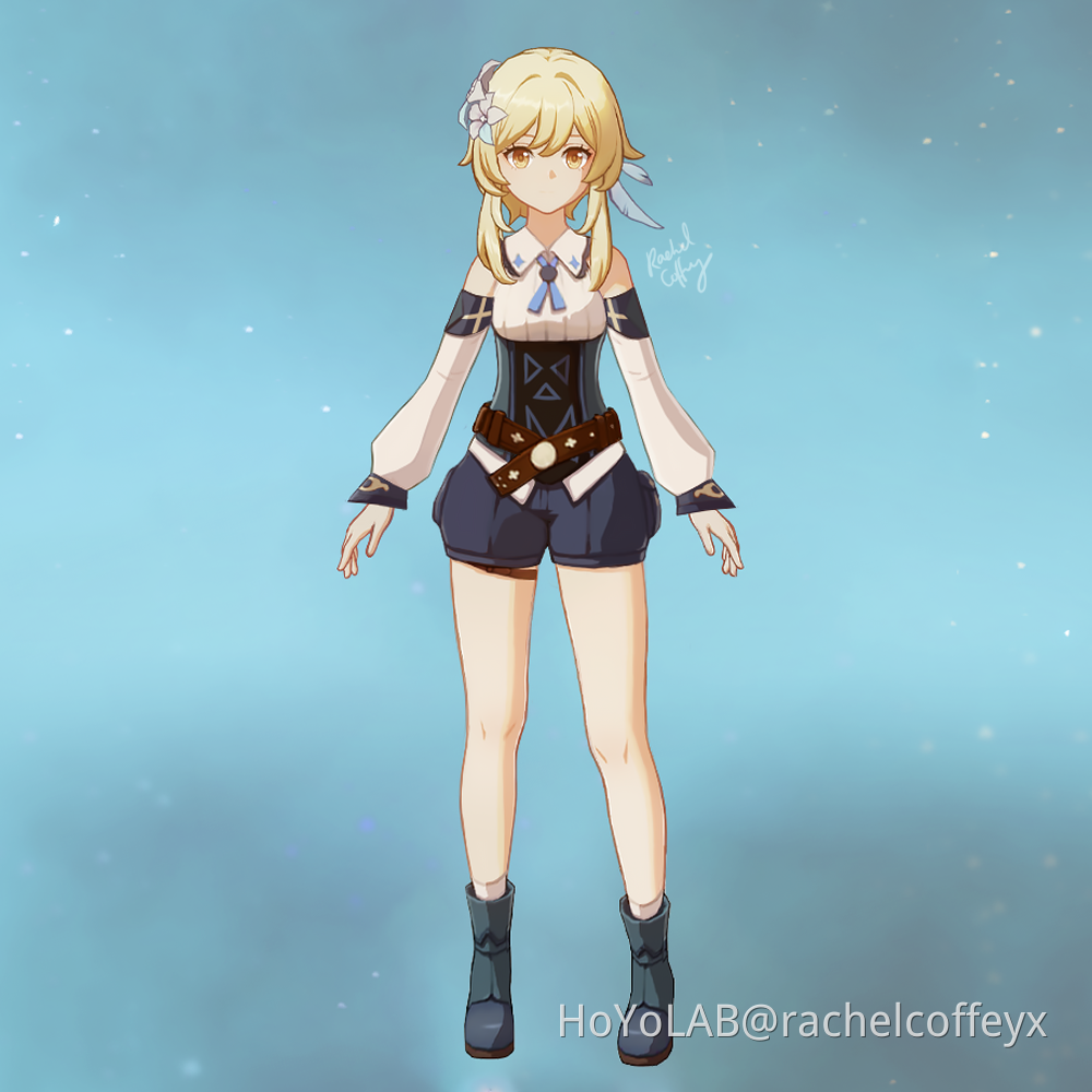 Lumine in NPC outfits | Genshin Impact | HoYoLAB