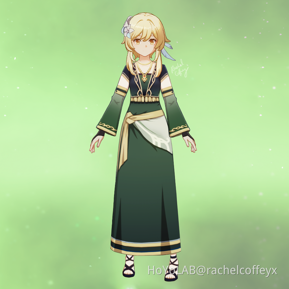 Lumine in NPC outfits | Genshin Impact | HoYoLAB