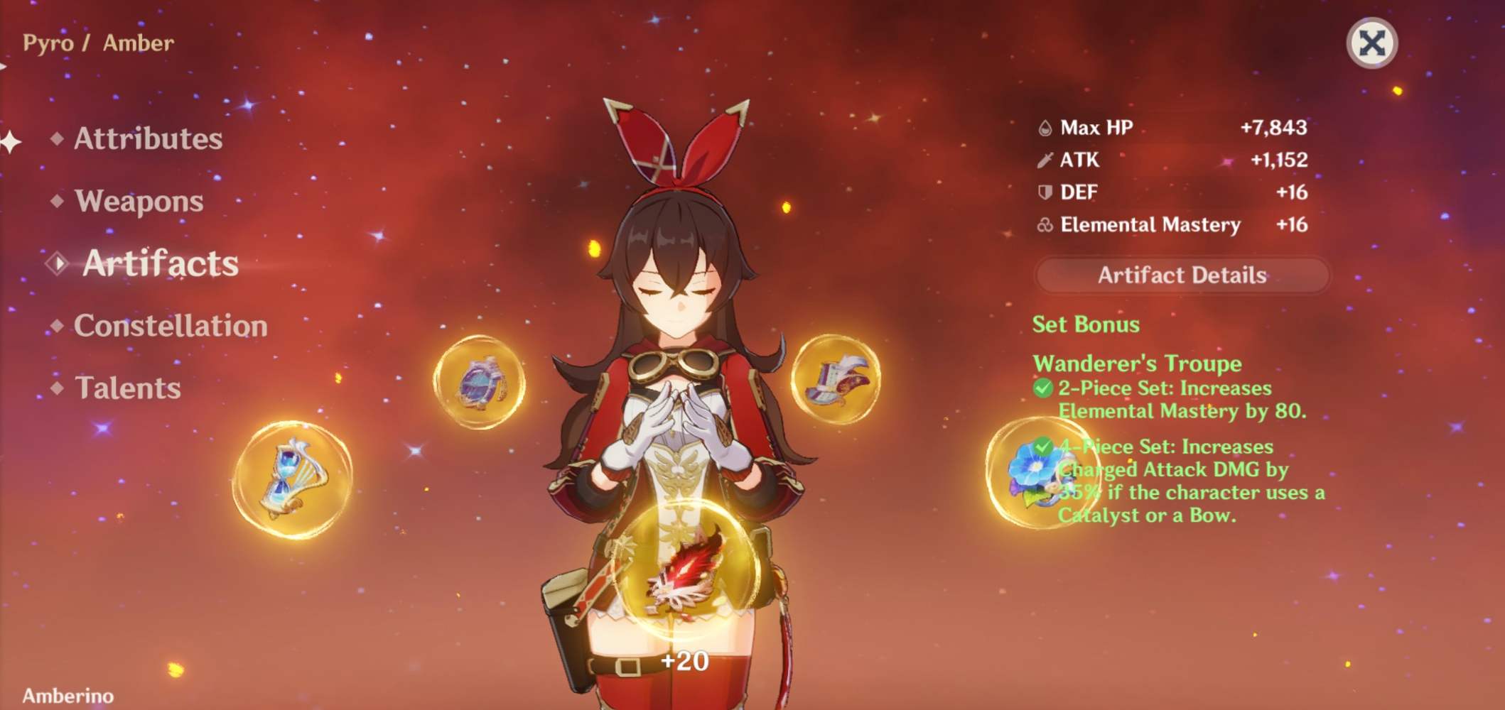 Amberino’s Amber build Genshin Impact | HoYoLAB