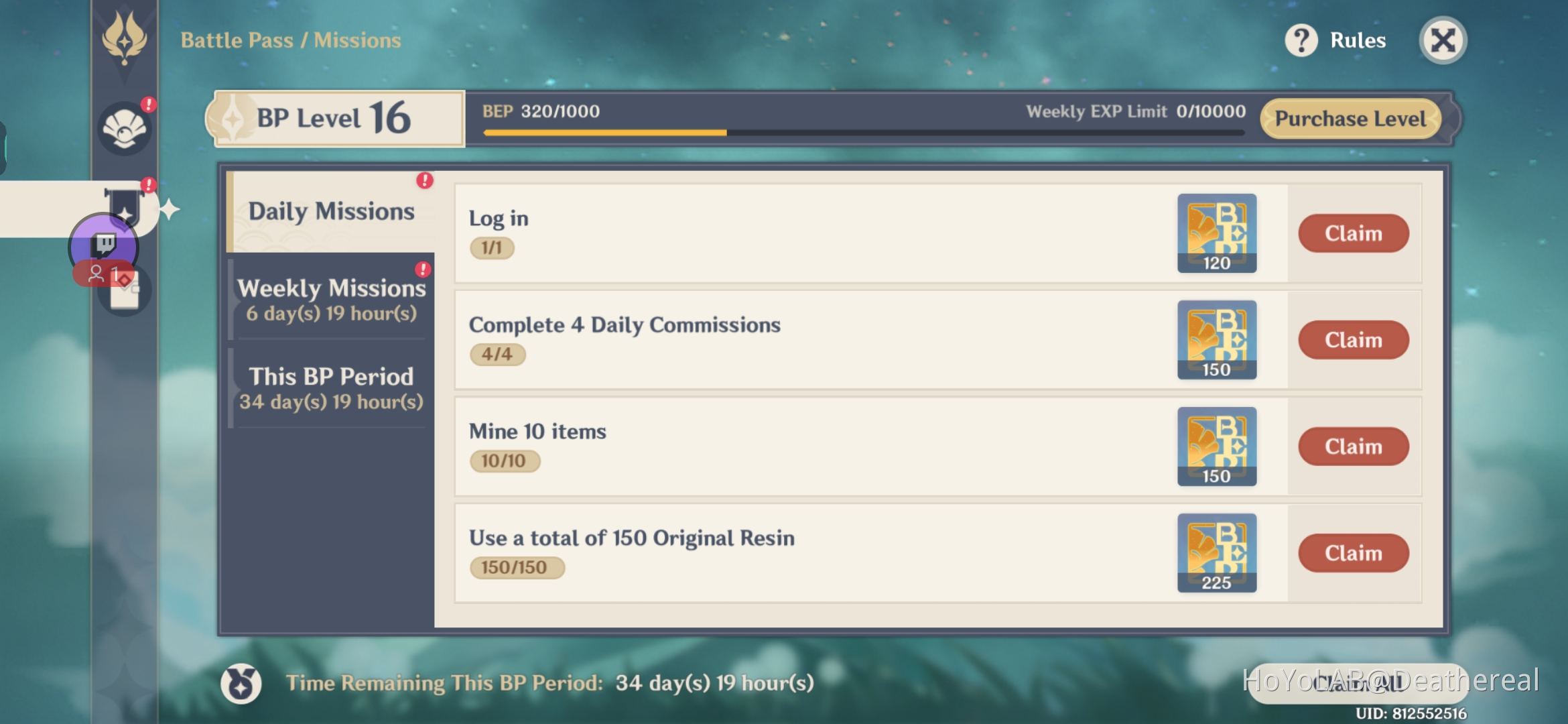 Monday Battle Pass | Genshin Impact | HoYoLAB