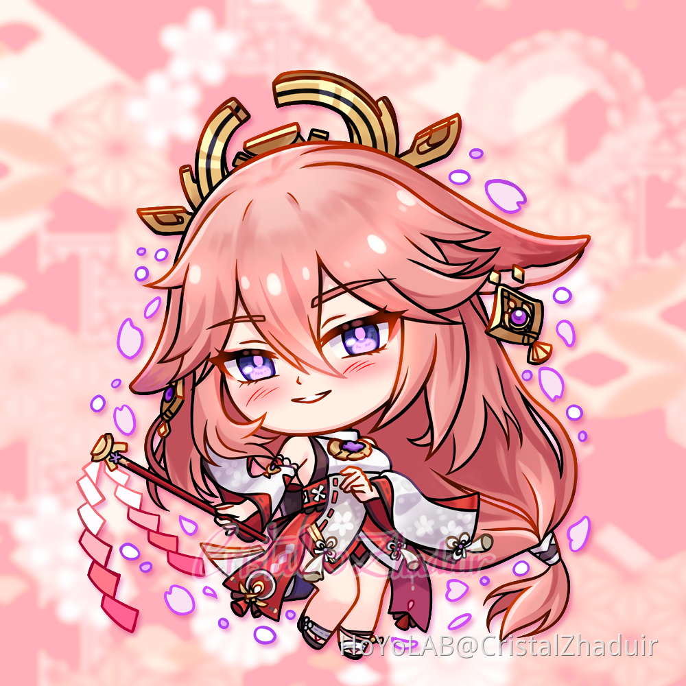 🦊 Chibi Yae Miko 🦊 Genshin Impact Hoyolab