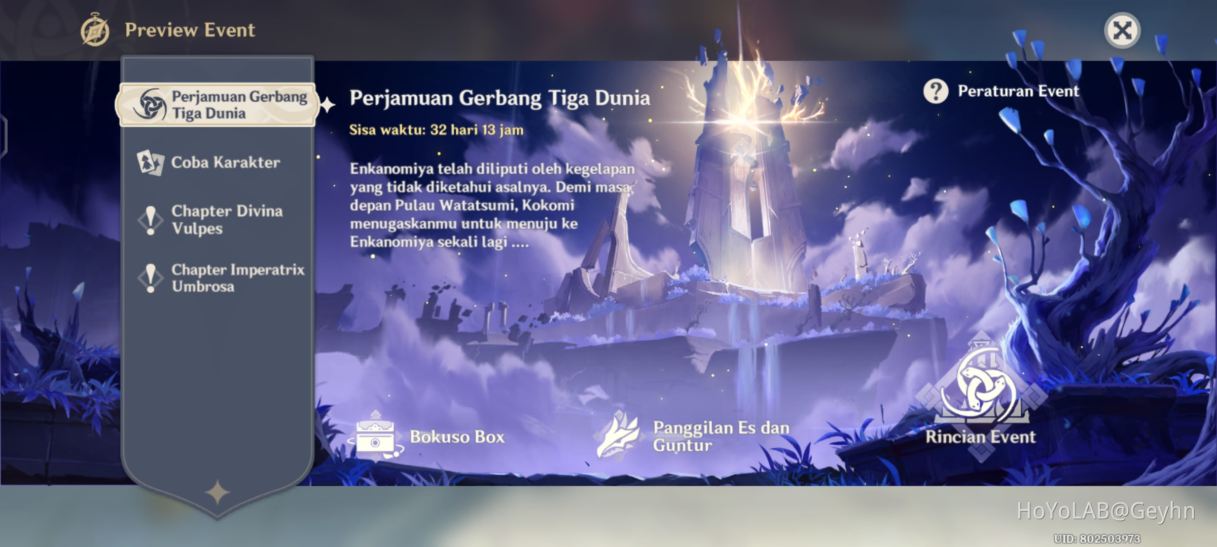 sangat bosan, ga ada event. walaupun ada jarang battlenya jadi cuman ...