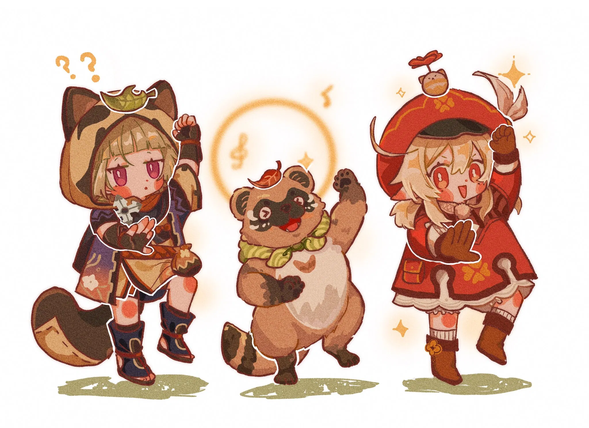 Sayu, Tanuki and Klee dancing Genshin Impact | HoYoLAB