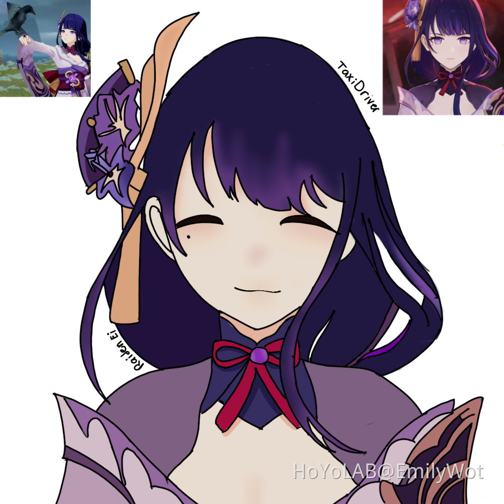 Raiden Drawing Genshin Impact | HoYoLAB