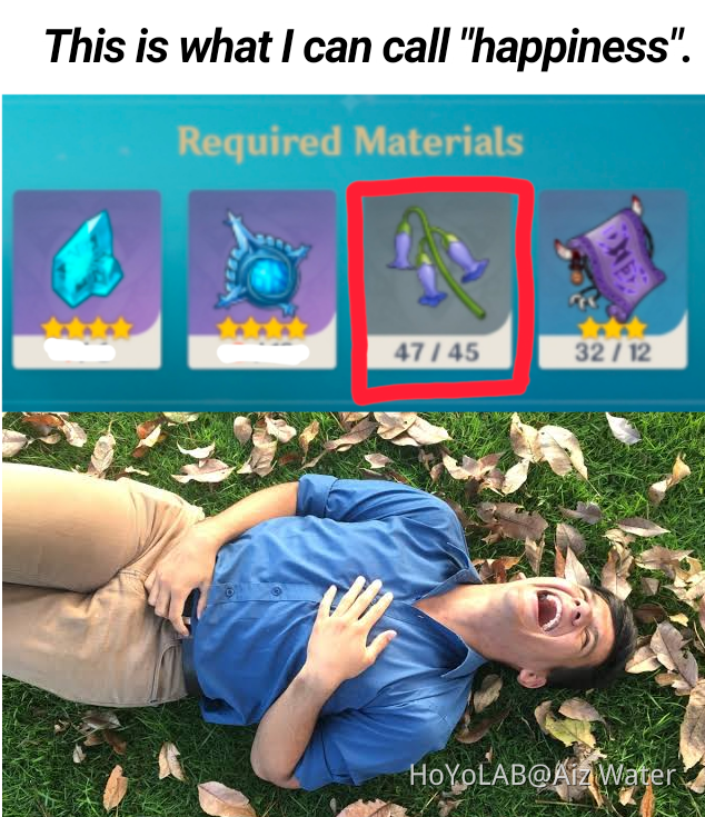 When you finally farmed enough violetgrass: Genshin Impact | HoYoLAB