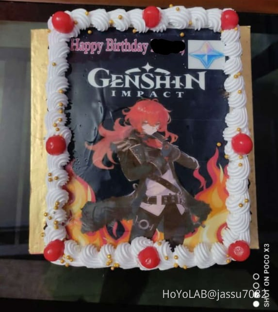 Diluc cake Genshin Impact | HoYoLAB