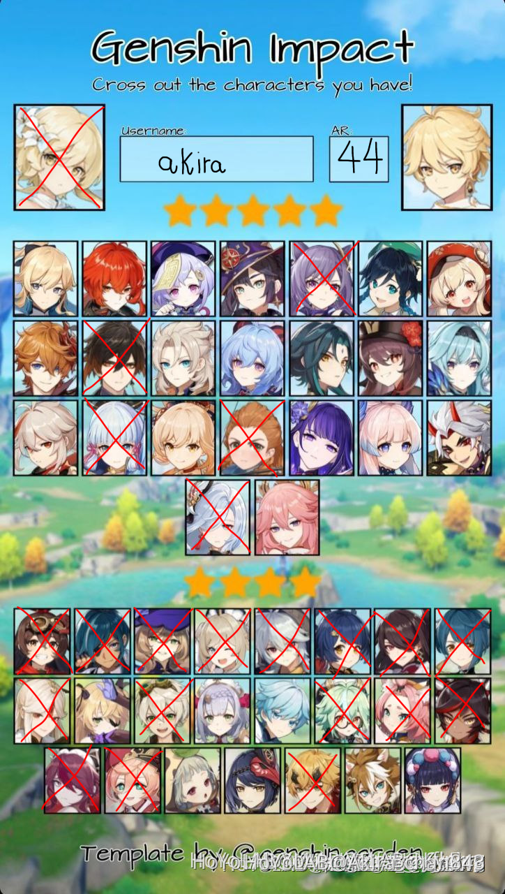 Templates de genshin Genshin Impact | HoYoLAB