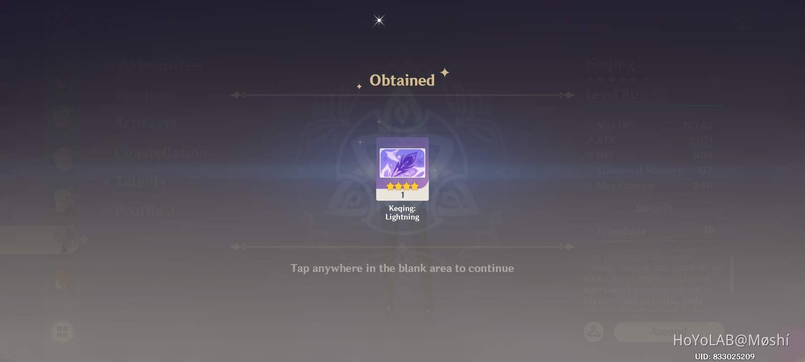 Finally Keqing Name Card! Genshin Impact | HoYoLAB