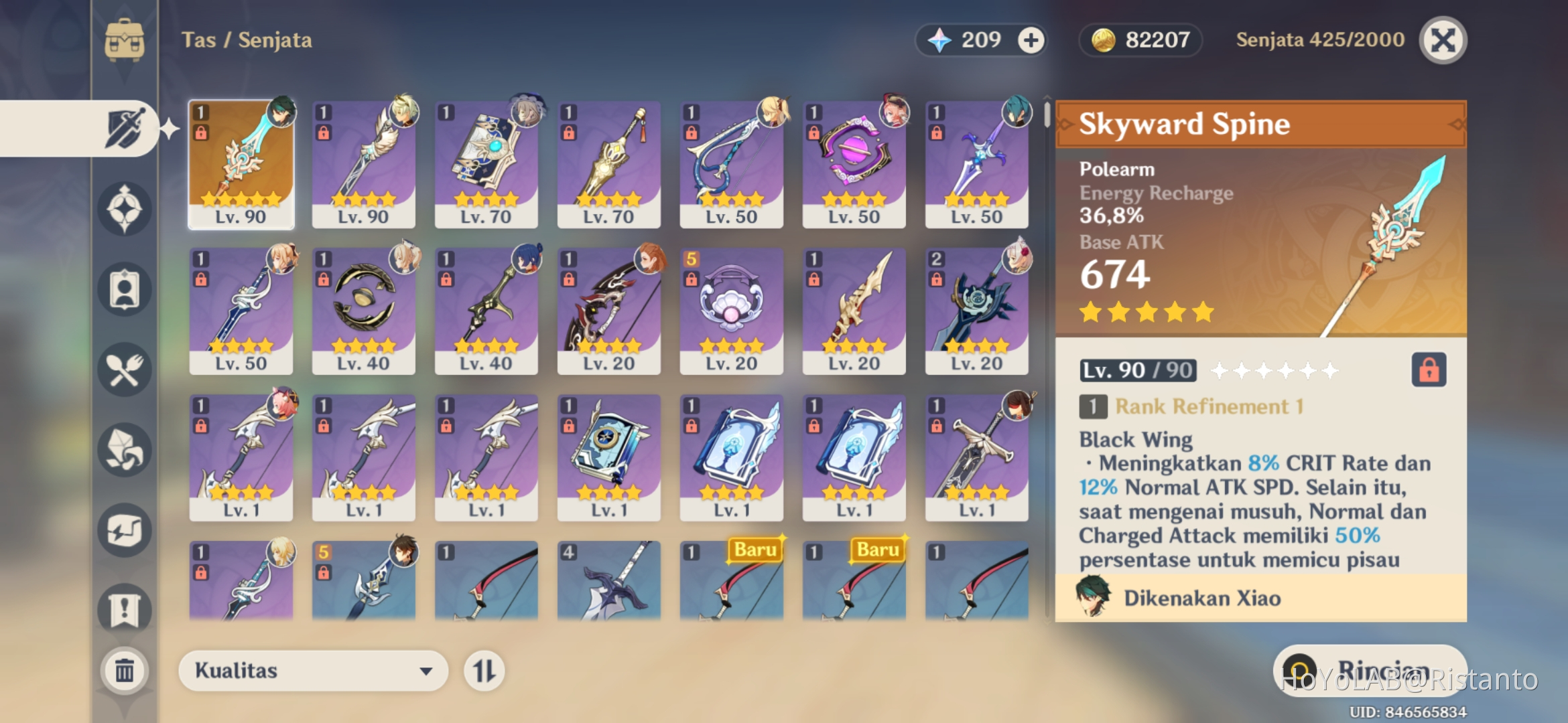 Weapon recomendation for xiao Genshin Impact | HoYoLAB