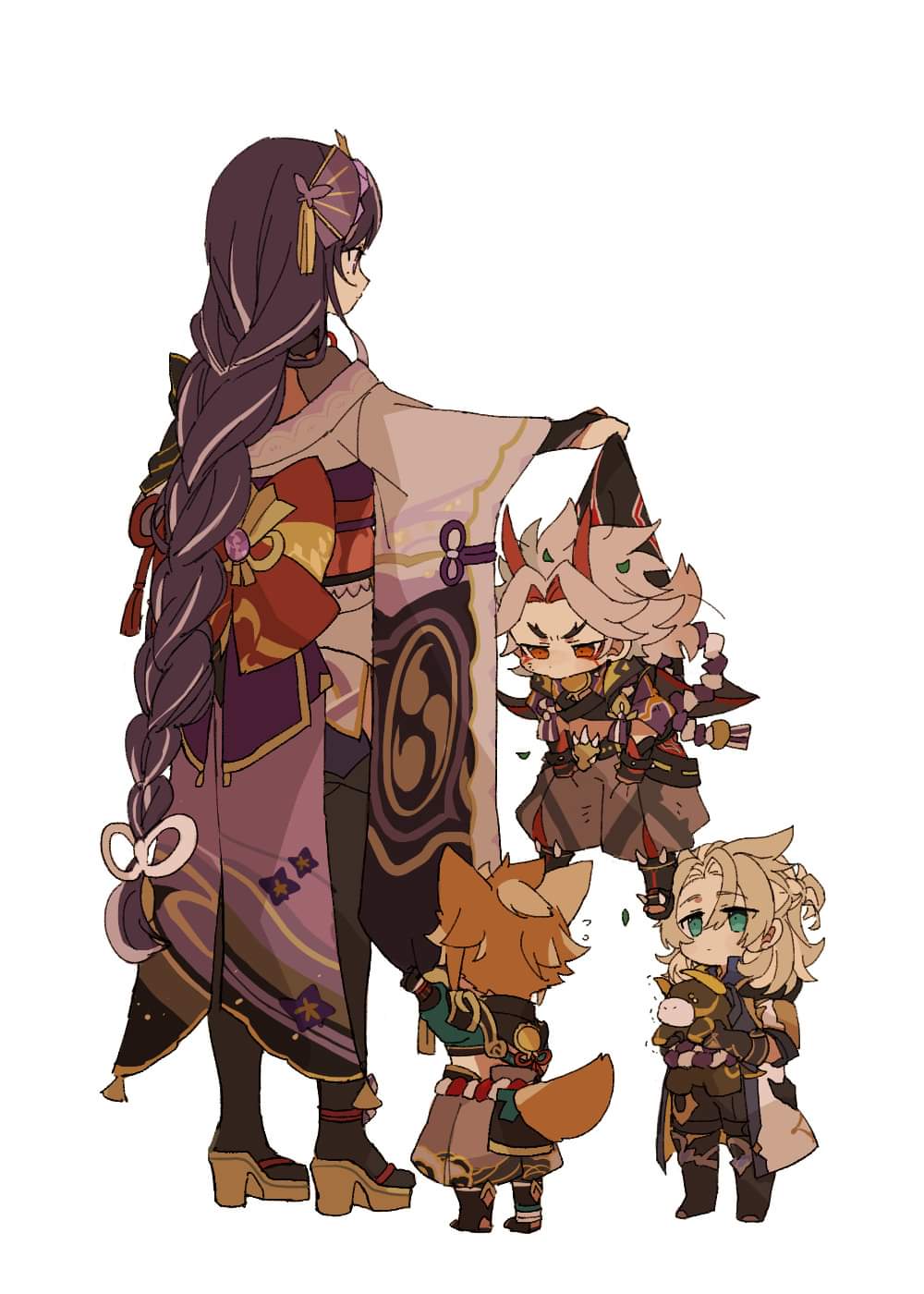 Baal taking care of the little ones Genshin Impact | HoYoLAB