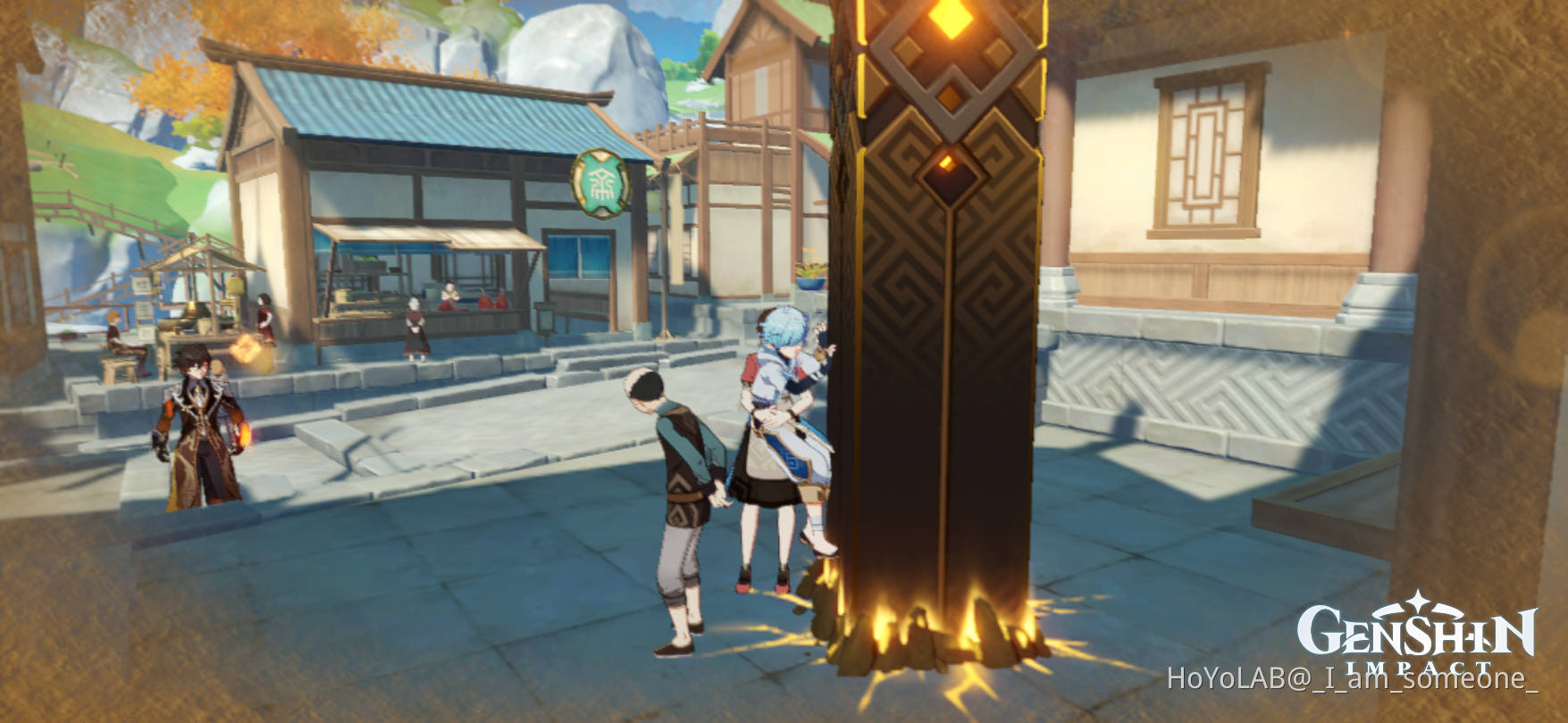 Chong Yun being hugged Genshin Impact | HoYoLAB