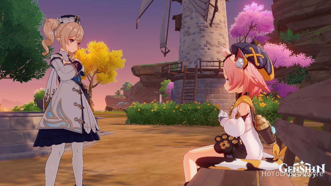 Barbara asking for spicy lavender melon boba tea Genshin Impact | HoYoLAB