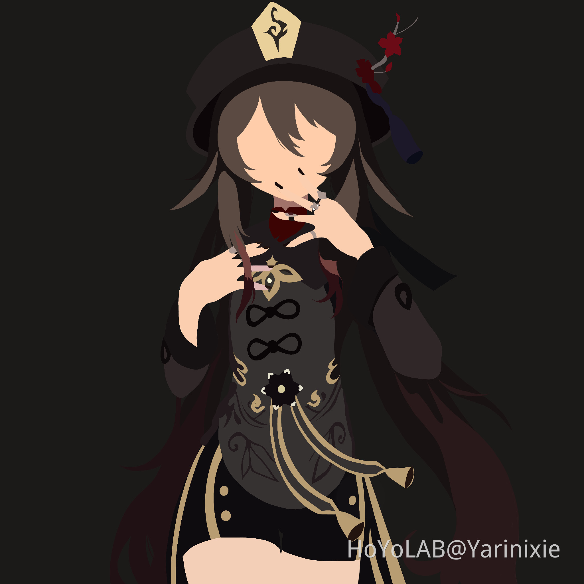 Hu Tao Silhouette Genshin Impact | HoYoLAB