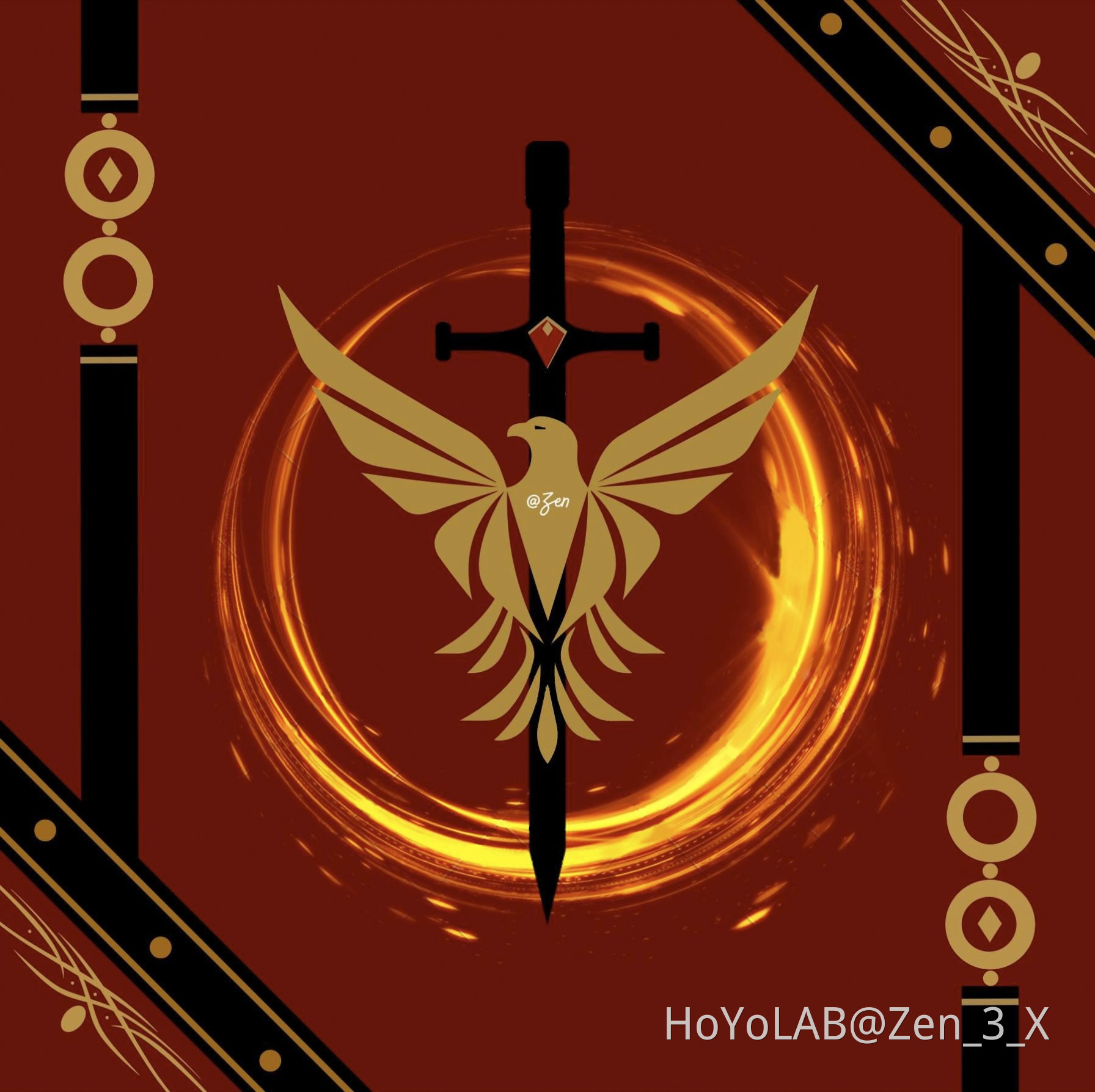 Diluc Logo and Phone Wallpaper Genshin Impact | HoYoLAB