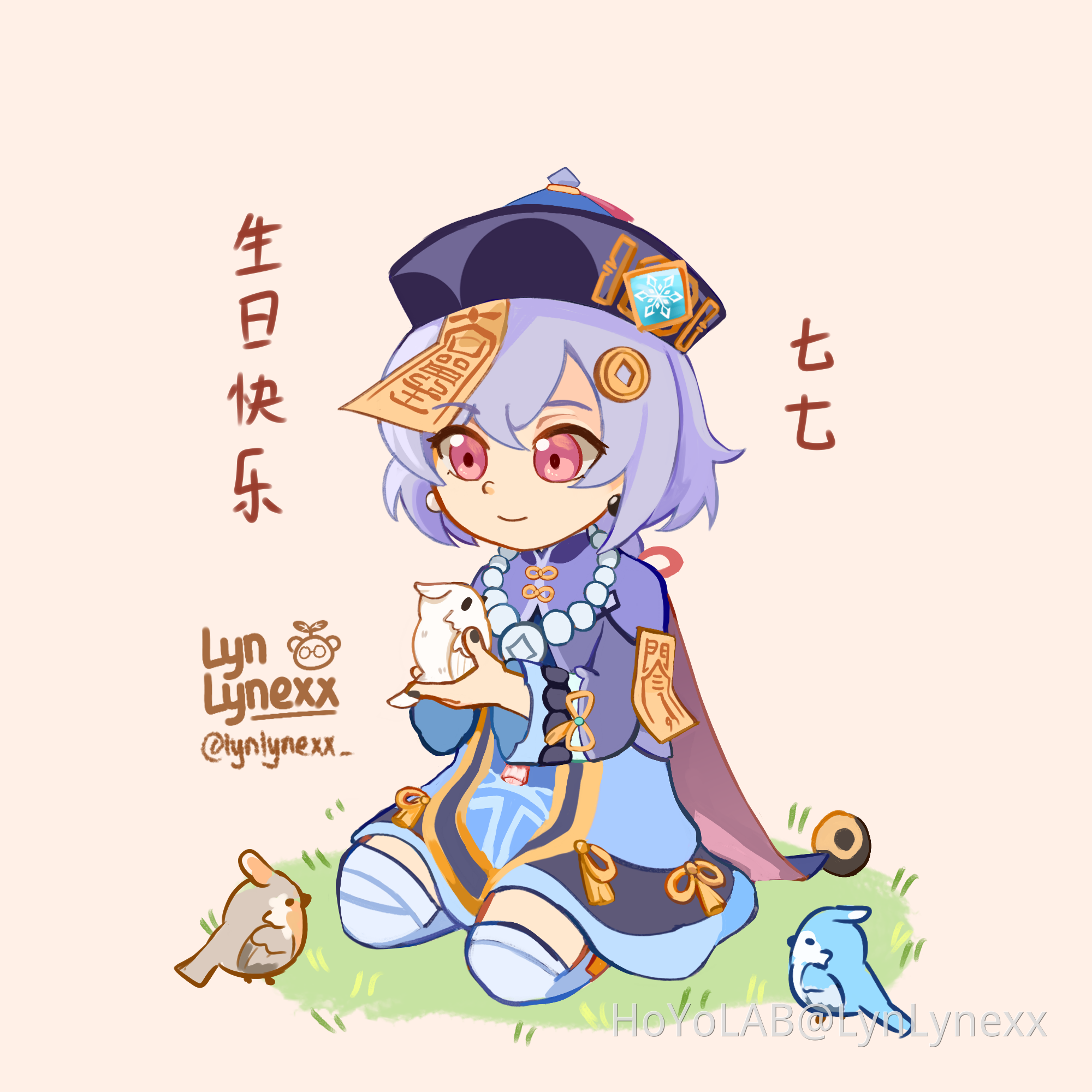 Qiqi and little finches! Genshin Impact | HoYoLAB