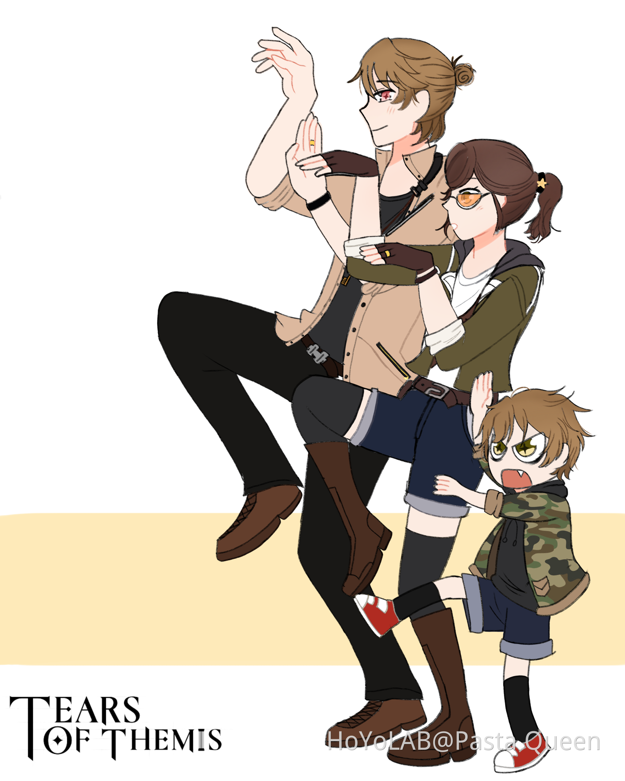 Yotsubato! Pose ft. LukeRosa family Tears of Themis | HoYoLAB