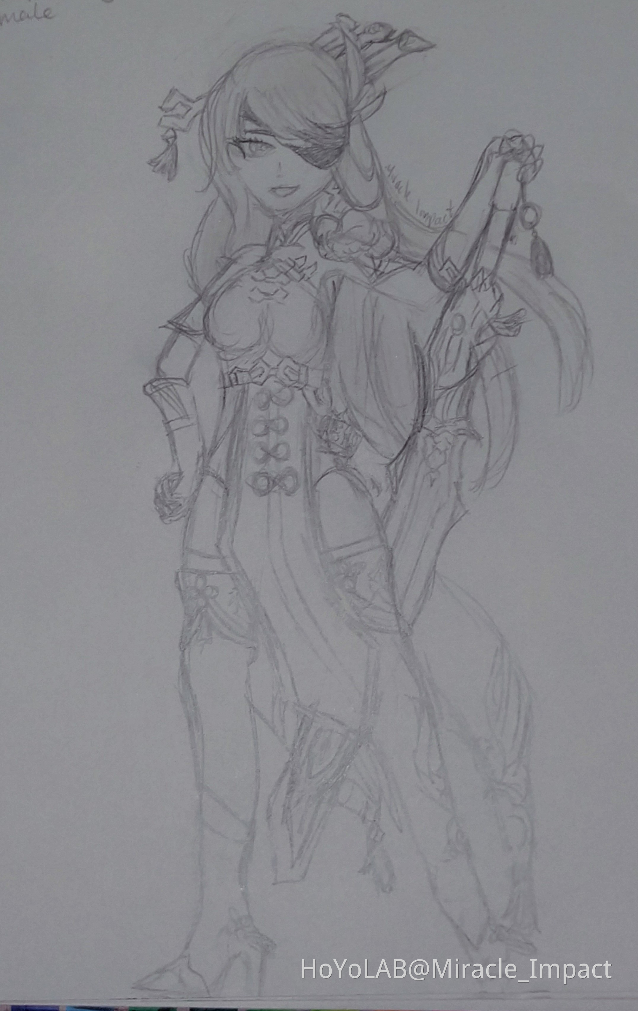 Drawing of Beidou Genshin Impact | HoYoLAB