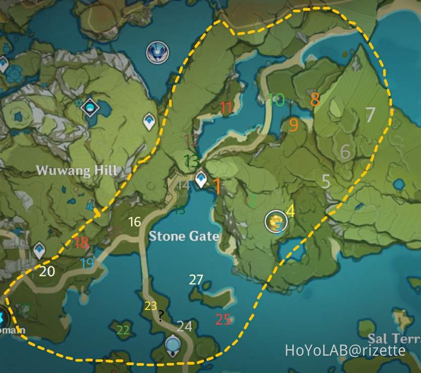 [80 Hidden Chest] Semua Lokasi Hidden Chest di Bishui Plain | Liyue ...