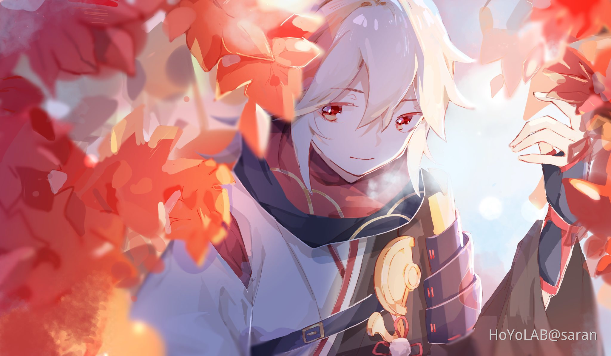 snow and maple leaves Genshin Impact | HoYoLAB