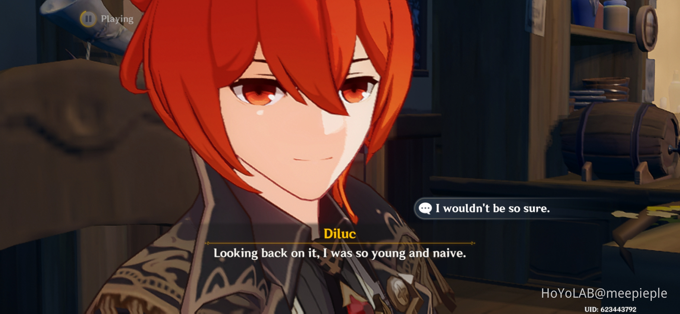 diluc's face when he saw the menu of emergency food paimon! Genshin ...