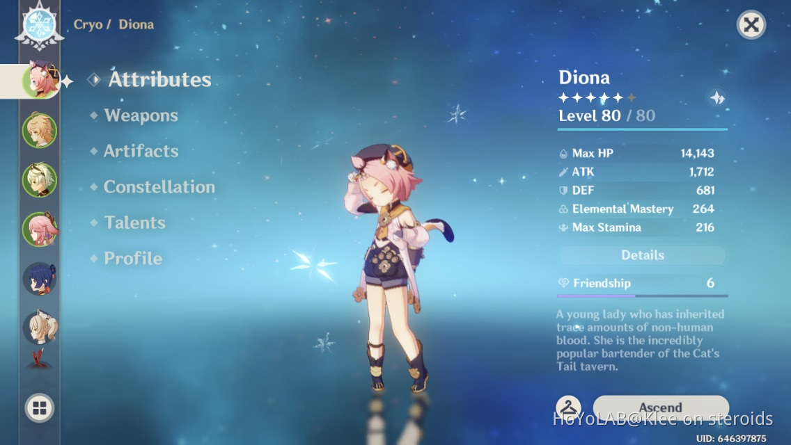 Updated diona build | Genshin Impact | HoYoLAB