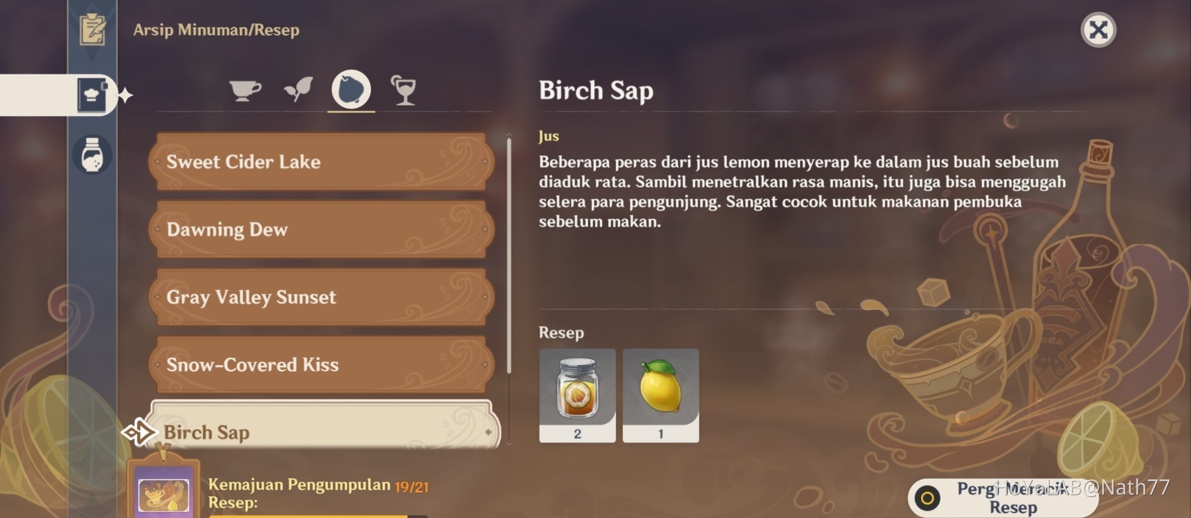 Resep Event Seteguk Mimpi Mabuk Genshin Impact | HoYoLAB