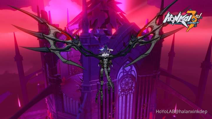 Raiden Shogun cưỡi Dvalin dạo chơi Phế tích Phong long 👁️👄👁️ Honkai ...