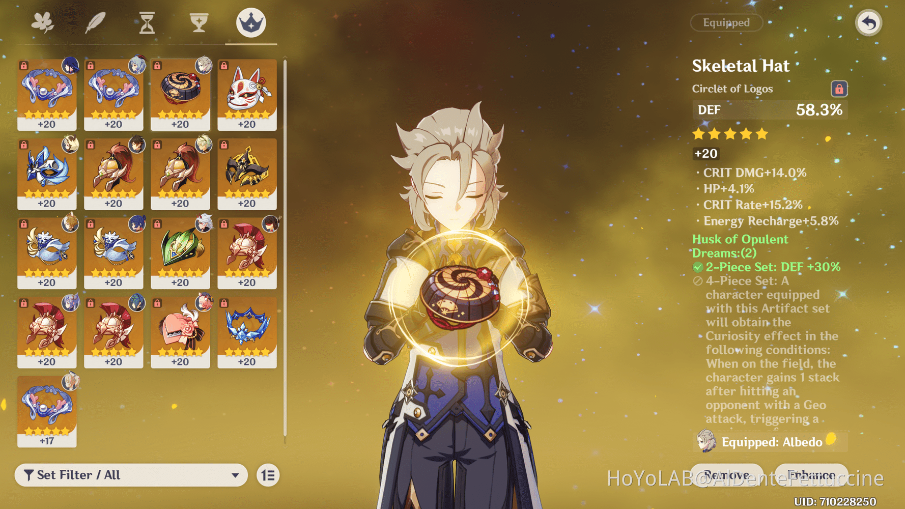 New artifacts for Albedo Genshin Impact | HoYoLAB