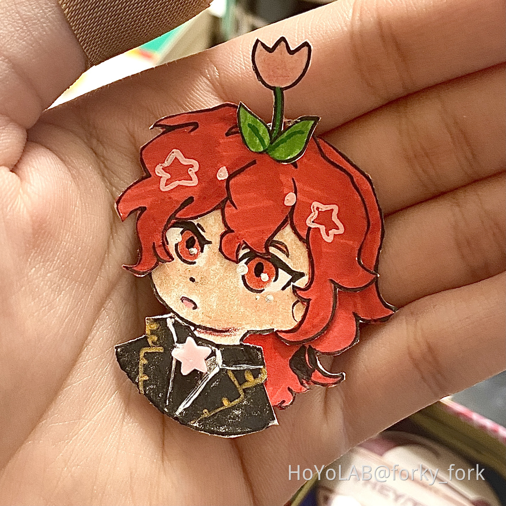 diluc blooming papercraft 🌷 | HoYoLAB