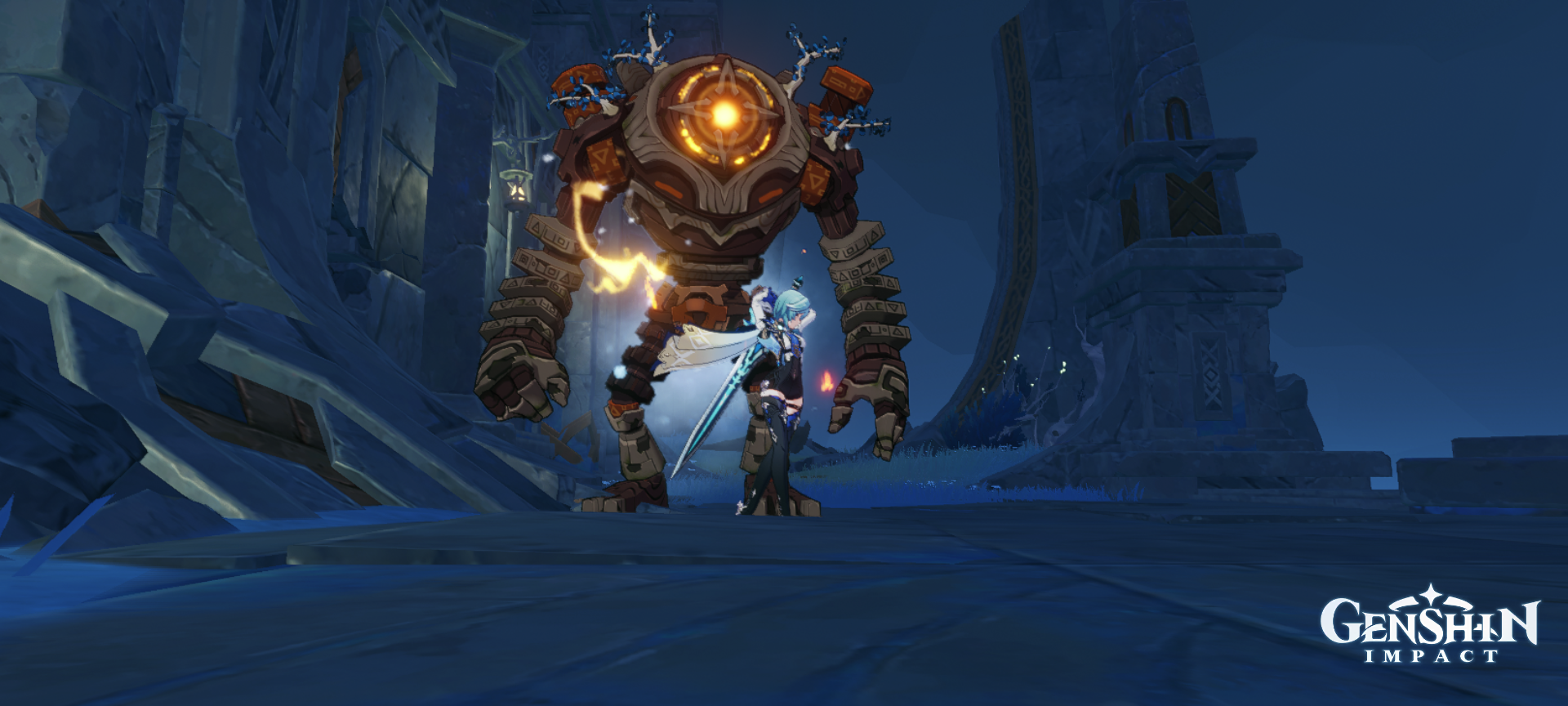 I tried to recreate that one Eula pose from the trailer Genshin Impact ...