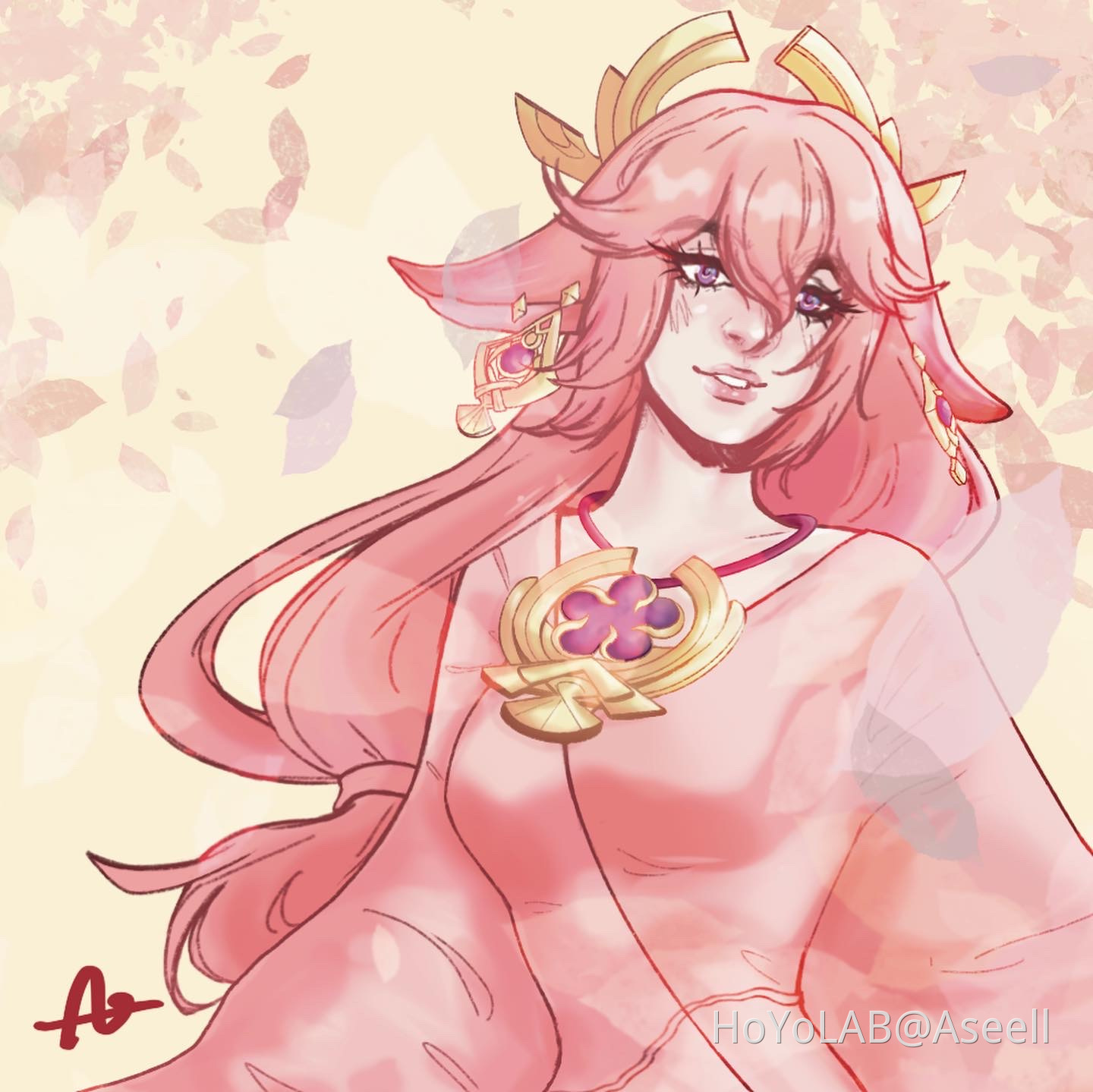 Yae miko fan art Genshin Impact | HoYoLAB