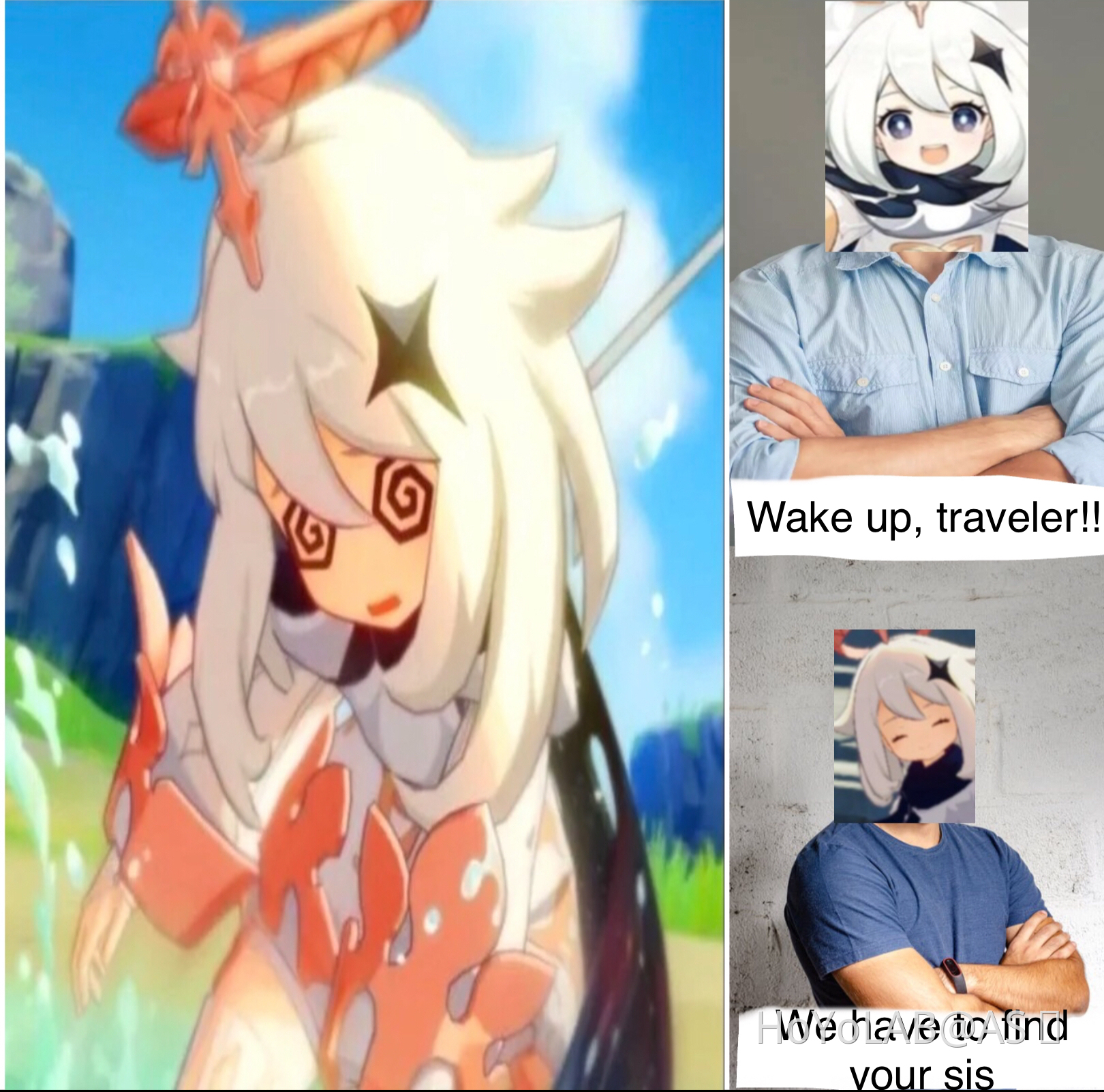 Paimon and traveler Genshin Impact | HoYoLAB