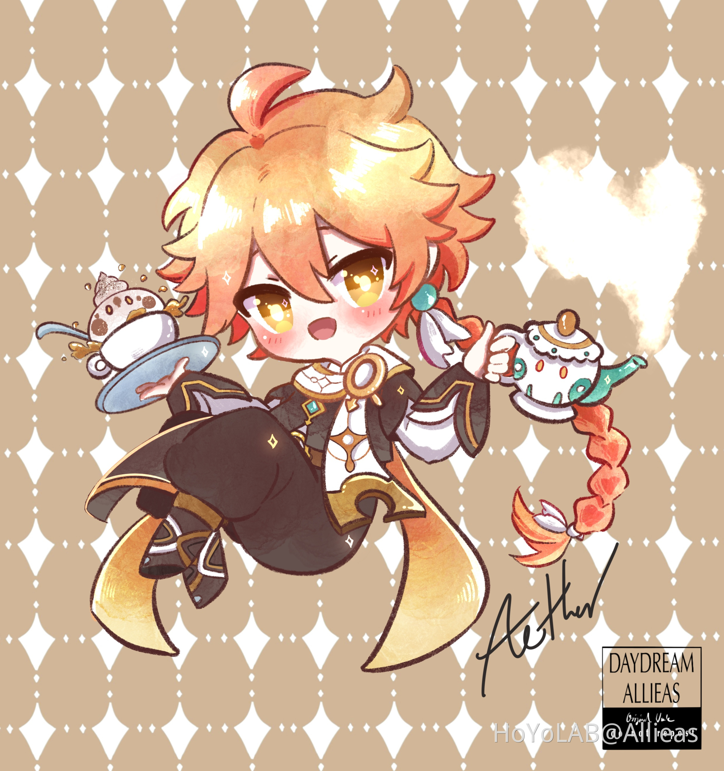 Genshin collab cafe (Sweets Paradise) Fanart Genshin Impact | HoYoLAB