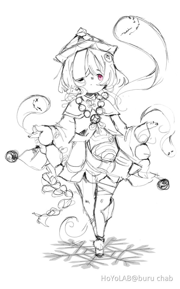 qiqi sketch Genshin Impact | HoYoLAB