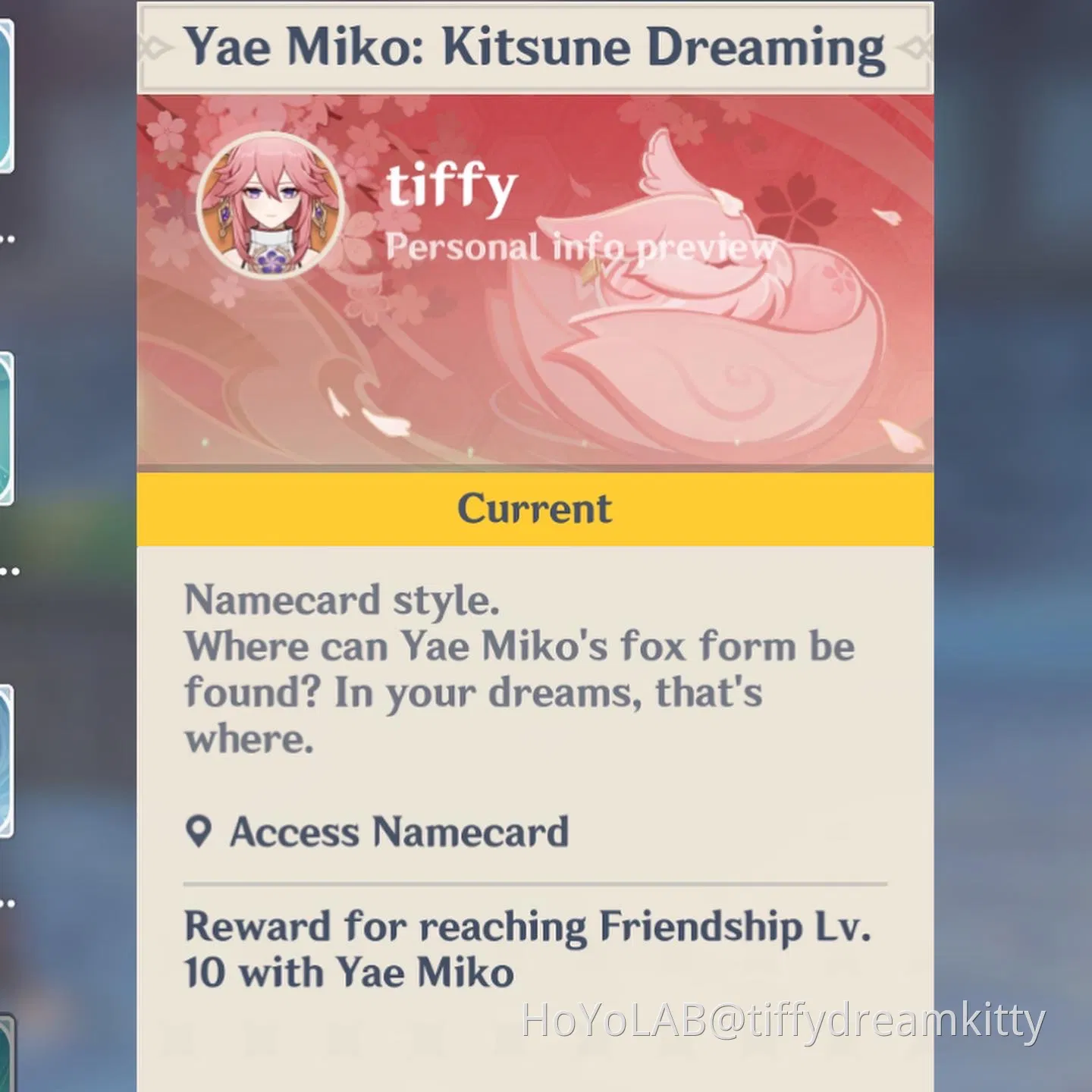Yae miko namecard Genshin Impact | HoYoLAB