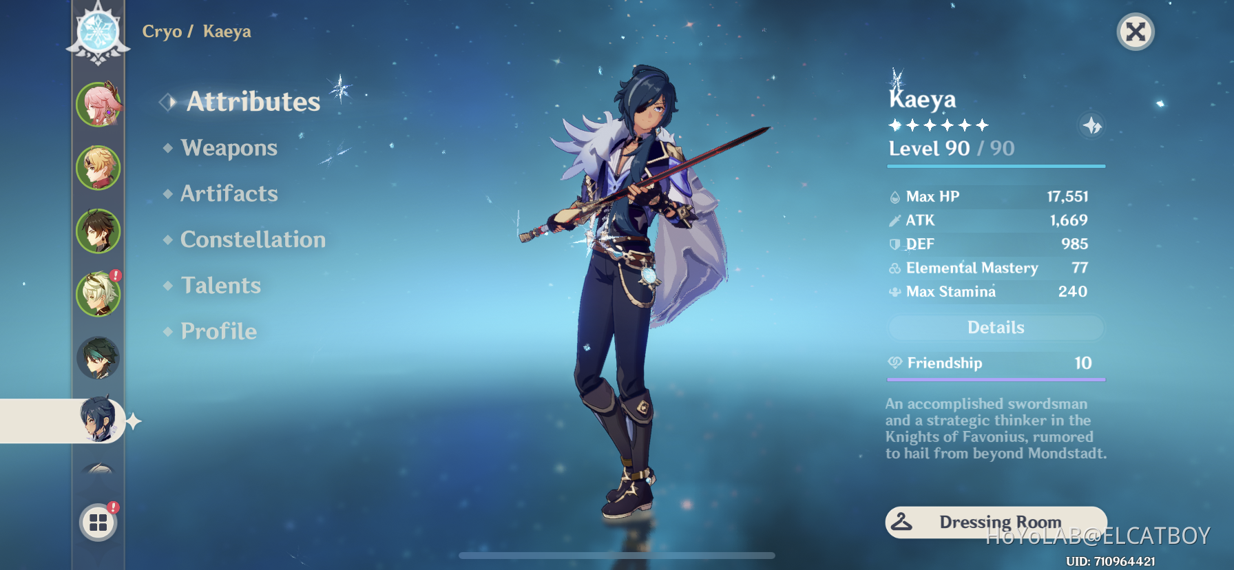 kaeya build! (• ε •) | Genshin Impact | HoYoLAB