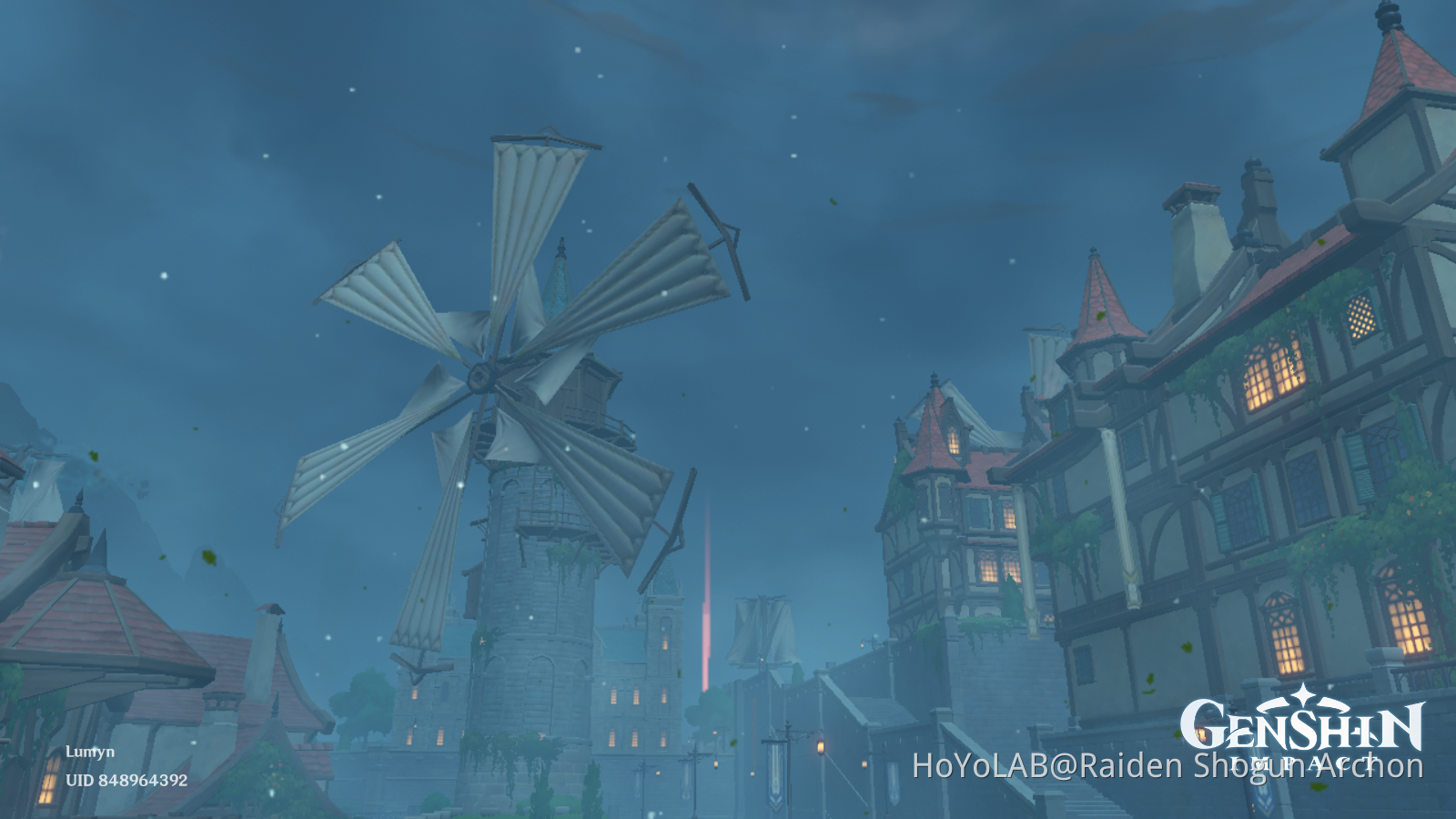Windmill during storm Genshin Impact | HoYoLAB