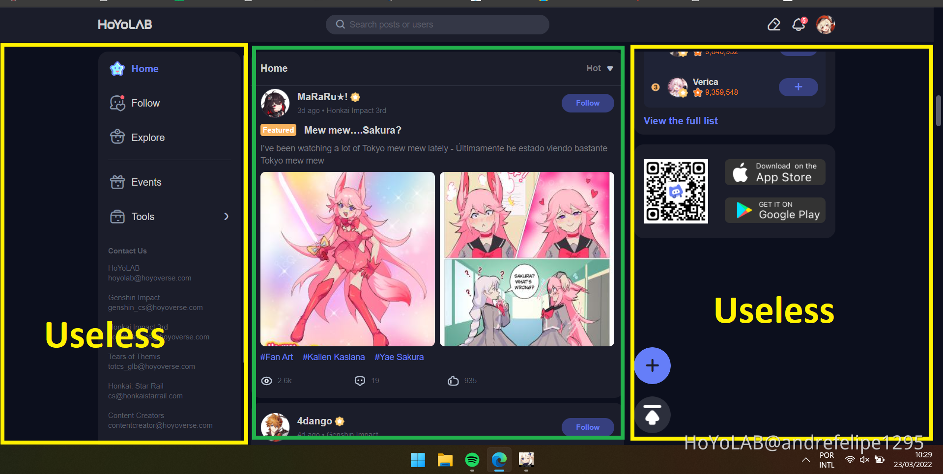 Rework the foruns please | HoYoLAB