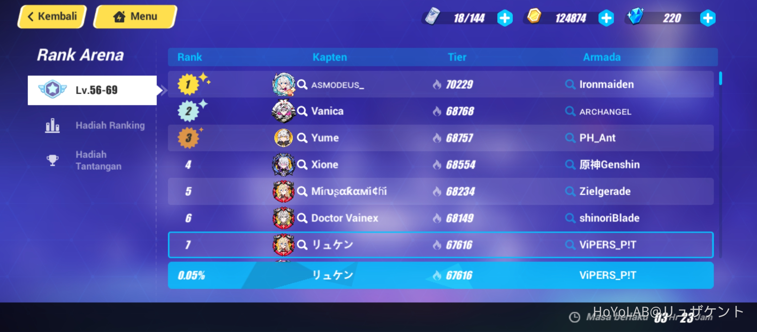 Pertama kali masuk List Rank MA 🗿 Honkai Impact 3rd | HoYoLAB